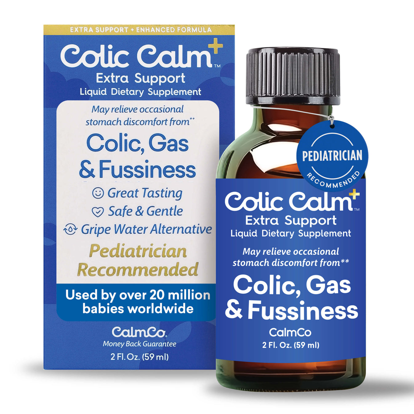 Colic Calm Plus Liquid Dietary Supplement Gripe Water (Extra Strength ...
