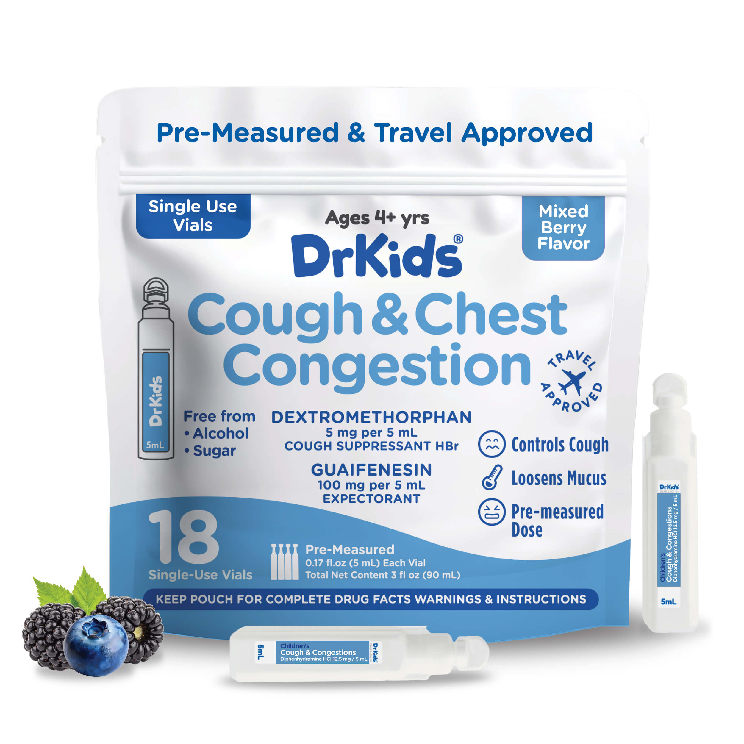 DrKids Children’s Cough & Chest Congestion Single-Use Vials - CalmCo