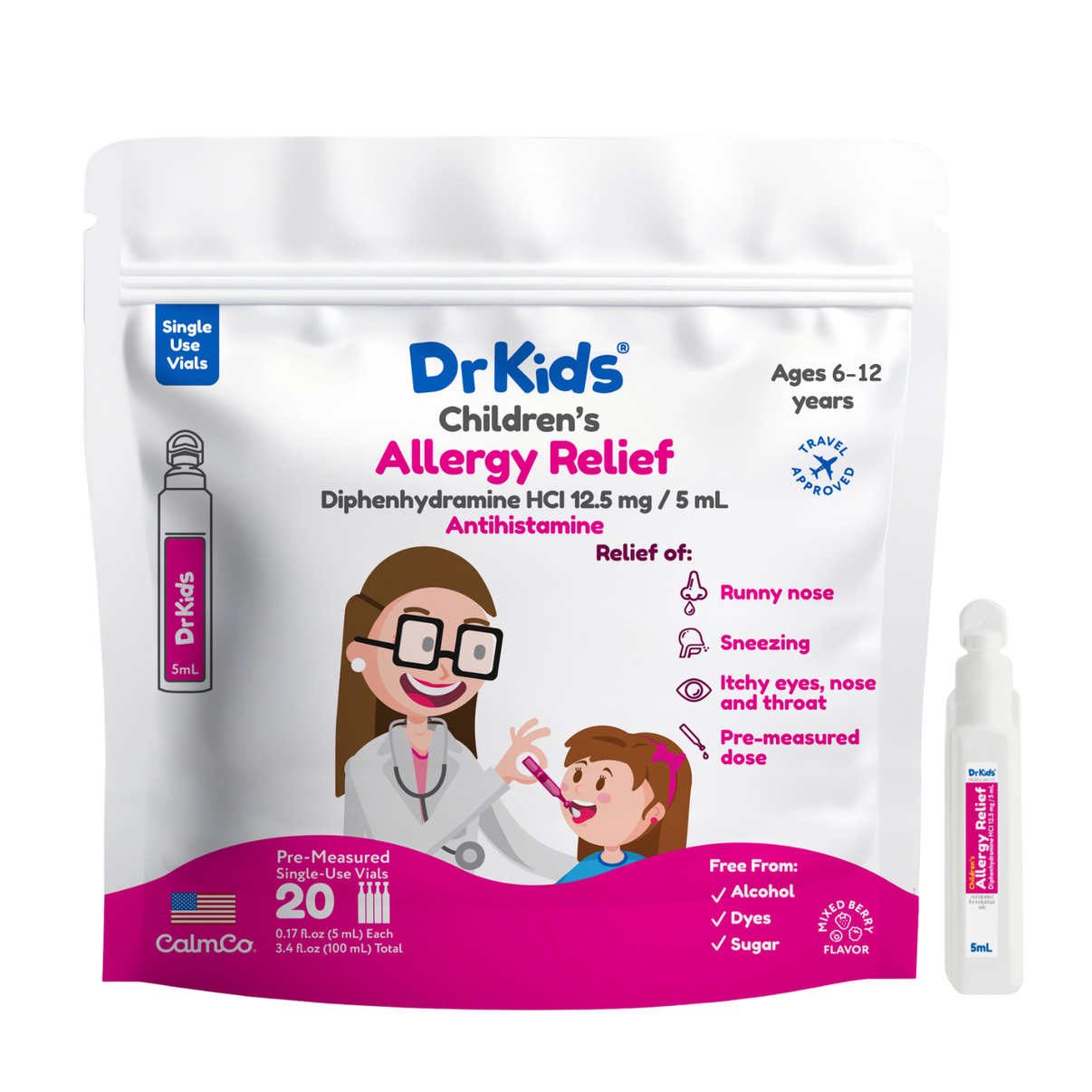 DrKids Children's Allergy Relief Single-Use Vials - CalmCo
